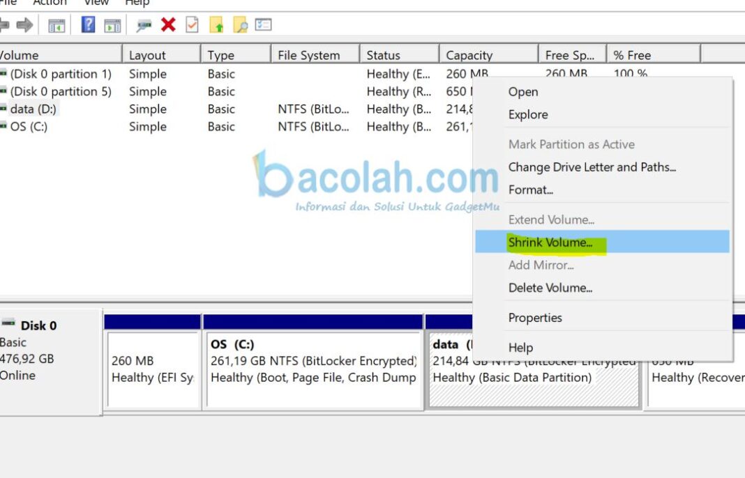 Cara Membagi Partisi SSD di Windows 10 dan Windows 11 - Bacolah.com