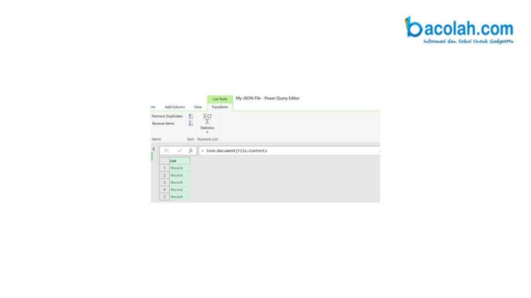 Cara Mengubah File Format JSON ke Excel - Bacolah.com
