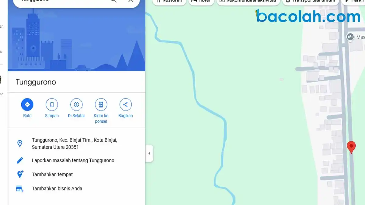 Cara Melihat Kode Pos Lokasi Saya Saat ini di Google Maps - Bacolah.com